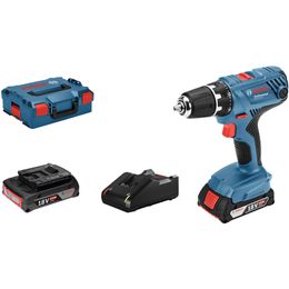 Bosch Professional Akku-Bohrschrauber "GSR 18V-21" Bohrmaschinen inkl. 2 Akkus, Ladegerät und Koffer silberfarben (blau, schwarz, rot, silberfarben)