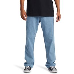 Stoffhose Quiksilver "DNA BEACH DENIM PANT", Herren, Gr. L, N-Gr, grau (2001 stone w), Obermaterial: 100% Baumwolle, sportlich, Hosen