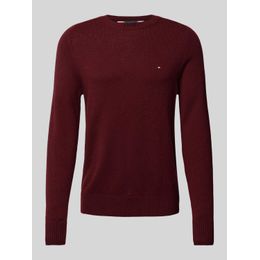 Tommy Hilfiger Wollpullover mit Logo-Stitching