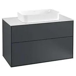 Villeroy & Boch Villeroy und Boch Finion Waschtischunterschrank G23100HG 100x60,3cm, Emotion, Abdeckplatte white matt, Midnight Blue Matt Lacquer