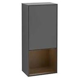 Villeroy & Boch Villeroy und Boch Finion Seitenschrank G550GNGK 41,8cm, rechts, Emotion, Regal unten Walnut veneer, Anthracite matt