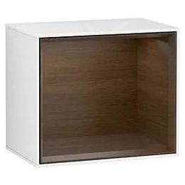 Villeroy & Boch Villeroy und Boch Finion Regalmodul G580GNGF 41,8x35,6x27cm, Emotion, Regal Walnut Veneer, Glossy white lacquer