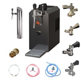 ich-zapfe Untertheken Komplett Set - Zapfanlage, Bierzapfanlage JET 30K Bierkoffer mit Luftpumpe Durchlaufk&uuml;hler 1-leitig Trockenk&uuml;hler, bis zu 35 Liter/h