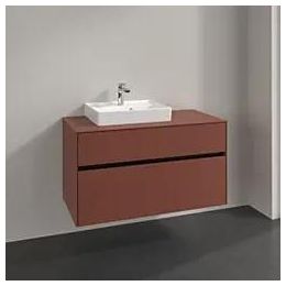 Villeroy & Boch Villeroy und Boch Collaro Waschtischunterschrank C01400AH 100x54,8x50cm, Waschtisch links, wine red