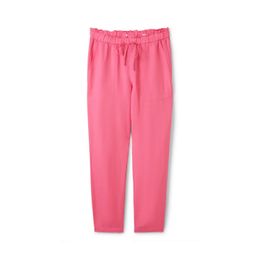 Tom Tailor Damen Lockere Hose mit Leinen, rosa, Uni, Gr. 44/28