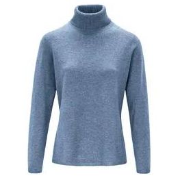 Rollkragen-Pullover aus Schurwolle und Kaschmir include blau, 48