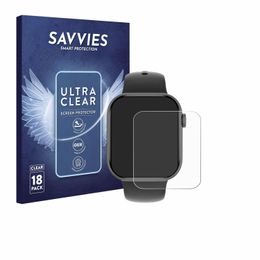 Savvies Displayschutzfolie Schutzfolie für Rollme Watch X, 18 Stück, 18 Stück, Displayschutz Schutz Folie Klar Transparent, weiß