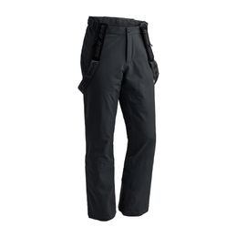 Skihose Maier Sports "Anton 2.1" Gr. 34, Kurzgrößen, schwarz Herren Hosen Schneehose mit Hosenträgern, windwasserdicht, Regular Fit