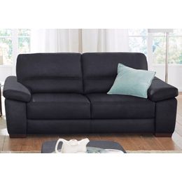 2-Sitzer Calia italia, B:177cm H:92cm T:97cm, schwarz, Luxus-Microfaser Ginevra (100% Polyester), Sofas, "Gaia, Sofa im edlen Design und mit