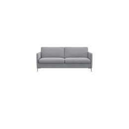 2,5-Sitzer FLEXLUX, B:181cm H:85cm T:92cm, grau, 100% Polyester, Sofas, "Fiore, super Sitzkomfort durch Kaltschaum im Sitz", schmale Armlehnen, Füße