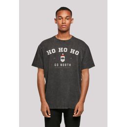 F4NT4STIC Damen T-Shirt "Ho Ho Ho Santa Claus Weihnachten", schwarz, Gr. L, Obermaterial: 100% Baumwolle, Shirts, Weihnachten, Geschenk, Logo
