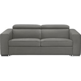 Schlafsofa Egoitaliano, B:226cm H:97cm T:103cm, grau, Luxus-Micofaser Lederoptik (100% Polyester) ist ein neues technisches Gewebe mit einem