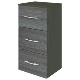 Unterschrank Welltime, B:40cm H:79cm T:35cm, grau, Holzwerkstoff, MDF, K&uuml;che, Schr&auml;nke, "Florida", Breite 40 cm, mit Softclose-Funktion