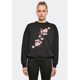 F4NT4STIC Damen Sweatshirt "Kirschbl&uuml;ten Asien", schwarz, Gr. XS, Obermaterial: 65% Baumwolle, 35% Polyester, Sweatshirts, Print