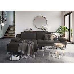 Sit & More Ecksofa SIT & MORE, B:290cm T:163cm, grau, Wohnzimmer, Sofas, "Latigo L-Form", mit Mega-Recamiere, wahlweise mit Bettfunktion und Bettkasten