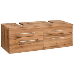 Waschbeckenunterschrank Welltime, B:120cm H:41cm T:47cm, braun, Badezimmer, Schr&auml;nke, "Davos", Breite 120 cm