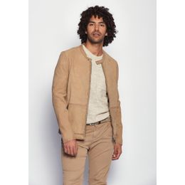 Maze Herren Lederjacke "Brunswick", beige, Gr. M, Obermaterial: 100% Lammnappaleder; Futter: 100% Polyester; &Auml;rmelfutter: 100% Polyester, Jacken