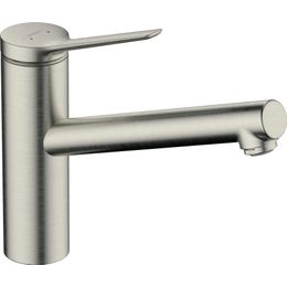 Küchenarmatur Hansgrohe "Zesis M33" Armaturen Gr. H/T: 214 cm x 26,2 cm, silberfarben (edelstahl finish) 150 1 Strahlart