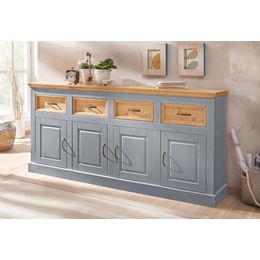 Sideboard Home Affaire "Selma" Sideboards Gr. B/H/T: 192 cm x 87 cm x 38 cm, grau (grau, beize) Breite 192 cm