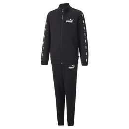 Trainingsanzug Puma "TAPE SWEAT SUIT FL B" Gr. 176, schwarz (Puma black) Kinder Sportanzüge