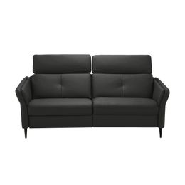 Höffner Ledersofa 3-sitzig Cedrik ¦ schwarz ¦ Maße (cm): B: 198 T: 95