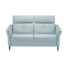 Höffner Ledersofa 2,5 - sitzig Cedrik ¦ blau ¦ Maße (cm): B: 172 T: 95