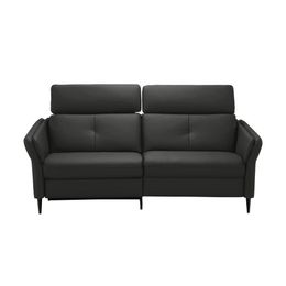 Höffner Ledersofa 3-sitzig Cedrik ¦ schwarz ¦ Maße (cm): B: 198 H: 101 T: 95