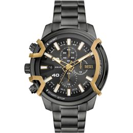 Chronograph Diesel "GRIFFED" Armbanduhren schwarz (gunfarben) Herren Quarzuhr, Armbanduhr, Herrenuhr, Stoppfunktion, Edelstahlarmband