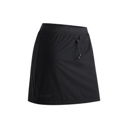 Midirock Maier Sports "RainSkirt Winter" Gr. 48, schwarz Damen Röcke gefütterter Rock, wasserabweisender Überrock, elastischer Bund