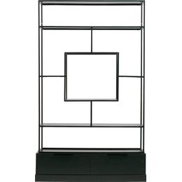 Vitrine Woood "Fons" Schränke schwarz H 204 cm B 120 T 35