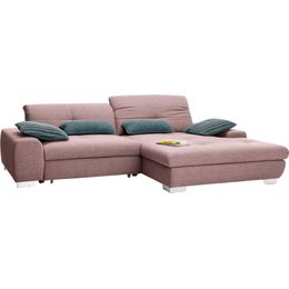 Ecksofa "SO 1200 inkl. Sitztiefen- & R&uuml;ckenverstellung f&uuml;r hohen Sitzkomfort", lila (pastellviolett gba 8), B:276cm H:89cm T:198cm, 100% Polyester, SET ONE BY Musterring, Sofas, Ecksofa, wahlweise mit Bettfunktion und Stauraum, L-Form, auch in Cord Bezug, Topseller