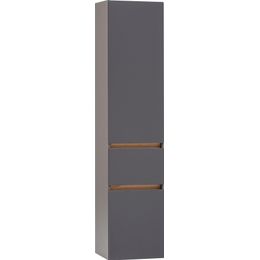 Seitenschrank Welltime "Lienz" Schränke Gr. B/H/T: 40 cm x 180 cm x 35 cm, 2 St., grau (mattgrau) Bad-Hochschrank Bad-Seitenschrank