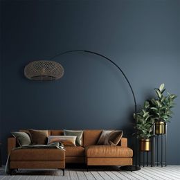 Steinhauer Bogen-Stehlampe Sparkled Light schwarz