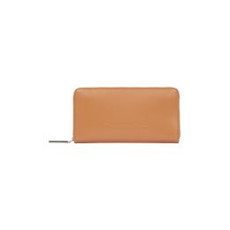 Geldbörse Calvin Klein "EMBOSSED LOGO ZIP LG WALLET" braun (lion) Kleinlederwaren