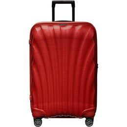 Hartschalen-Trolley Samsonite "C-LITE 69" Gr. B/H/T: 46 cm x 69 cm x 29 cm 68 l, rot (chili red) Koffer Reisekoffer Aufgabegepäck für Flugreisen TSA-Zahlenschloss