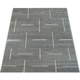 Teppich Paco Home "Tibesti 5085" Teppiche Gr. B/L: 200 cm x 290 cm, 15 mm, 1 St., grau Kurzflor, modernes Design, Wohnzimmer