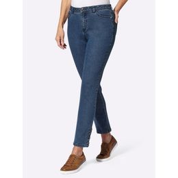 Bequeme Jeans Casual Looks Gr. 23, Kurzgrößen, blau (blue, stone, washed) Damen Jeans