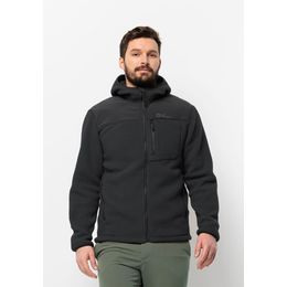 Fleecejacke Jack Wolfskin "KAMMWEG PILE FZ M", Herren, Gr. L (52), grau (phantom), 1. OBERSTOFF 100% POLYESTER 2. OBERSTOFF 100% POLYAMID FUTTER 100% POLYESTER, Jacken