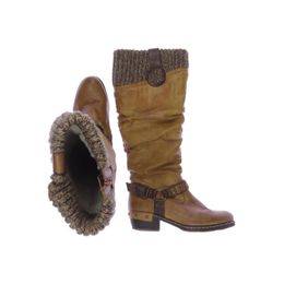 Rieker Damen Stiefel, orange, Gr. 38