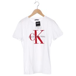 Calvin Klein Jeans Damen T-Shirt, weiß, Gr. 38