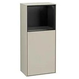 Villeroy & Boch Villeroy und Boch Finion Seitenschrank G520PDHH 41,8cm, links, Ladestation, Emotion, Regal Black Matt Lacquer, Sand Matt Lacquer