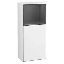 Villeroy & Boch Villeroy und Boch Finion Seitenschrank G530GKGF 41,8cm, rechts, Ladestation, Emotion, Regal Anthracite Matt Lacquer, Glossy white lacquer