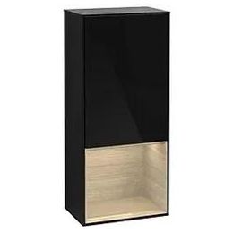 Villeroy & Boch Villeroy und Boch Finion Seitenschrank G550PCPH 41,8cm, rechts, Emotion, Regal unten Oak Veneer, Glossy Black Lacquer