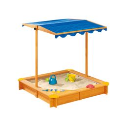 Playtive Holzsandkasten, mit Dach und Eisdiele