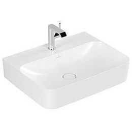 Villeroy & Boch Villeroy und Boch Finion Waschtisch 416864RW 60x47cm, stone white C+, mittleres Hahnloch durchstochen, verdeckter Überlauf