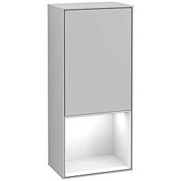 Villeroy & Boch Villeroy und Boch Finion Seitenschrank F550GFGJ 41,8x93,6x27cm, rechts, Regal unten Glossy White, Light grey matt