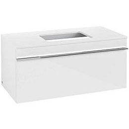 Villeroy & Boch Villeroy und Boch Venticello Waschtisch-Unterschrank A94601DH 95,7 x 43,6 x 50,2 cm, Waschtisch mittig, Griff Chrom, Glossy White