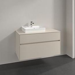 Villeroy & Boch Villeroy und Boch Collaro Waschtischunterschrank C017B0VN 100x54,8x50cm, Waschtisch links, LED-Beleuchtung 7,3 W, cashmere grey