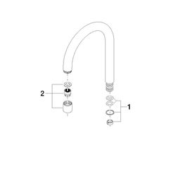 Dornbracht Auslauf Ersatzteile 90282206102 135 mm, 4,54 l/min. Chrom 90282206102-00