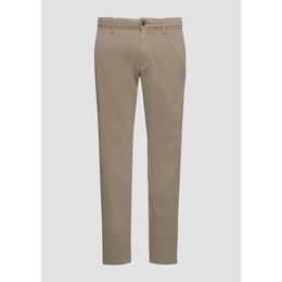 s.Oliver - Regular Fit: Strukturierte Chino aus Baumwollstretch, Herren, Grün, Größe 36/32